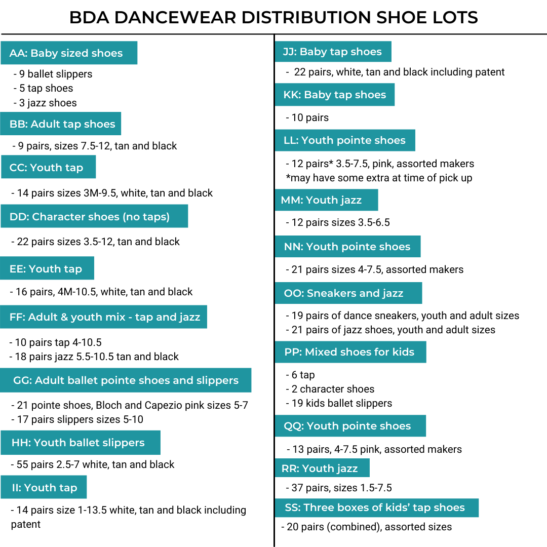 shoe lots - BDA