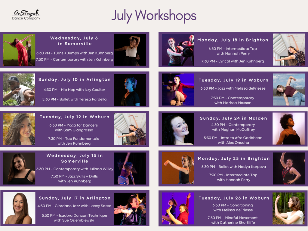 July Workshops with OnStage Dance Company - BDA